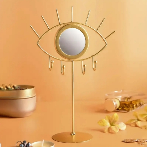 Jewelry | Gold Mirrored Evil Eye Jewelry Organizer Stand | Poshmark